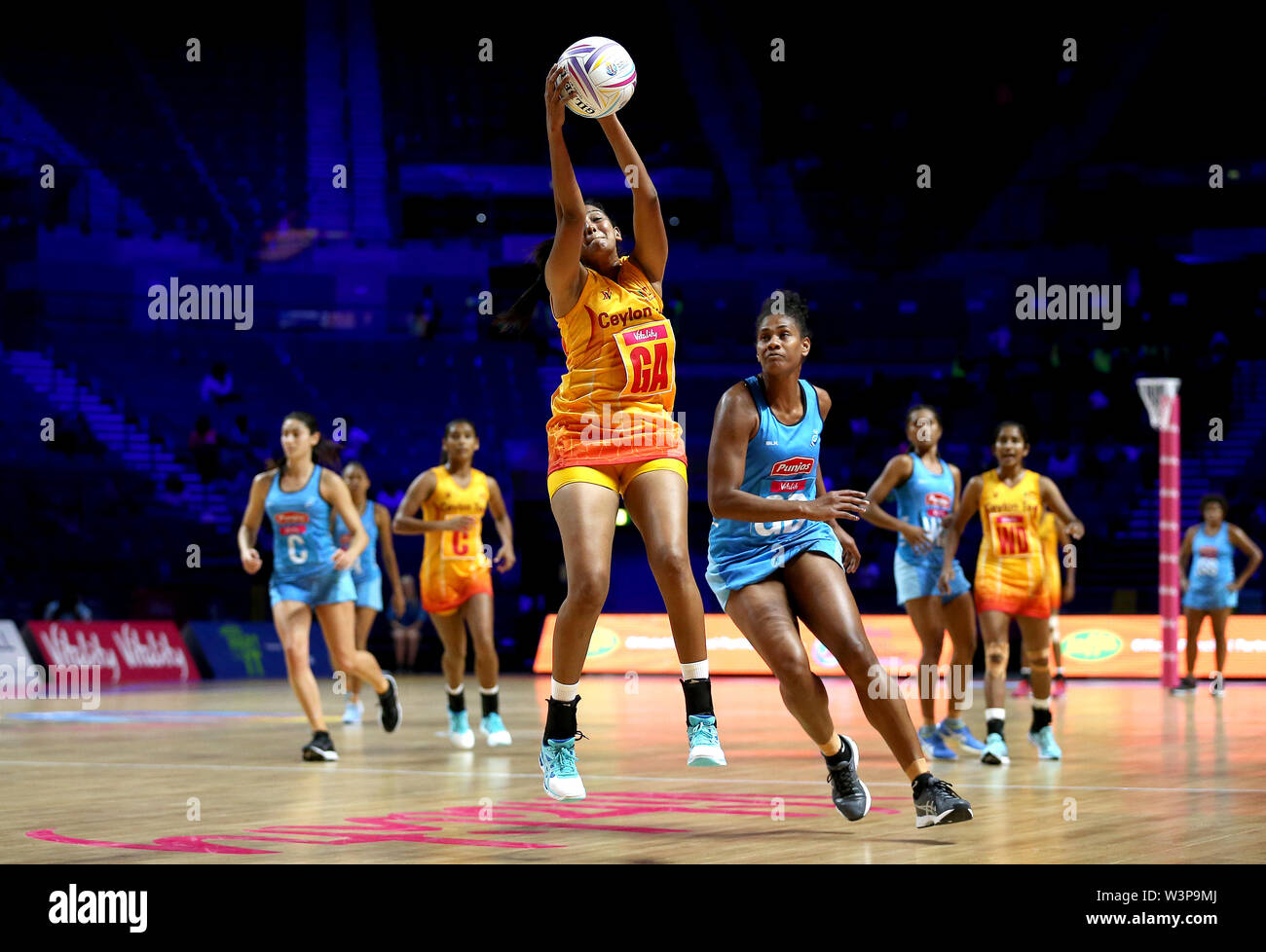 Sri Lanka's Hasitha Mendis in action during the netball World Cup match ...