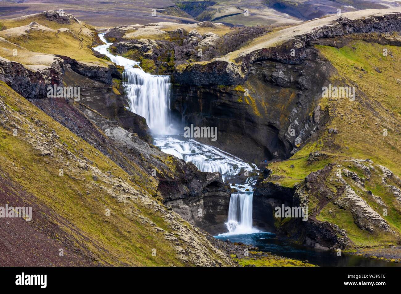 Ofaerufoss waterfall in the eldgja gorge hi-res stock photography and ...