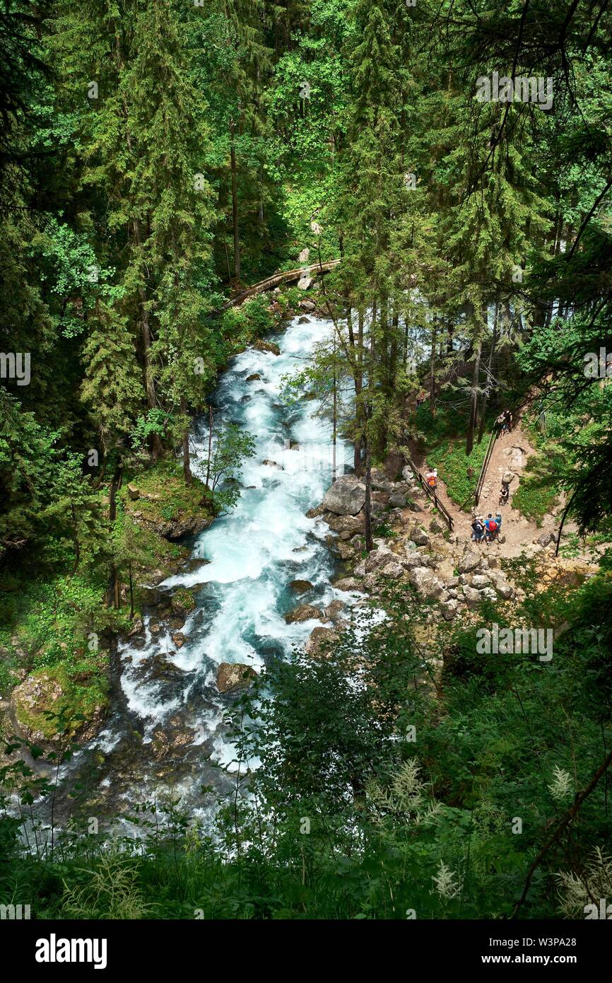 Deep view of the gollinger waterfall hi-res stock photography and ...