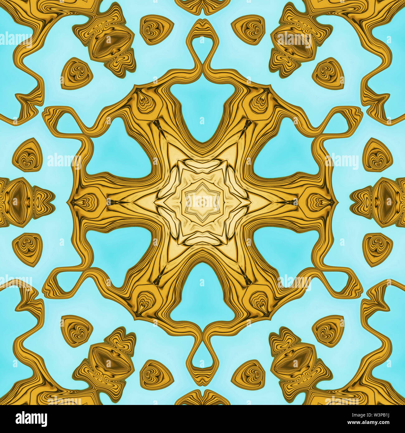 Abstract gold background. Fractal luxury art. Graphic painting golden ...