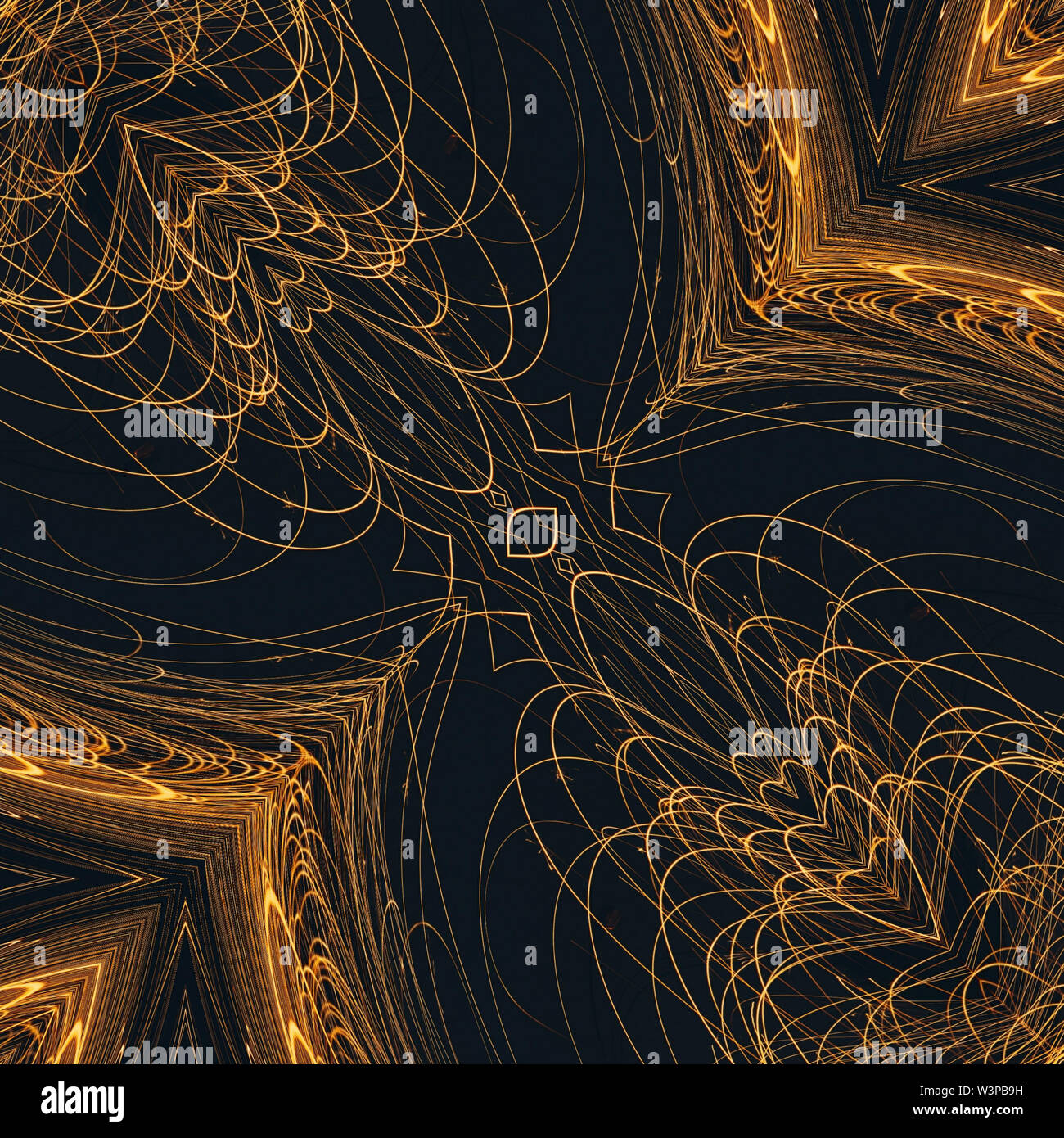 Abstract liquid gold design pattern. Graphic painting in golden color ...