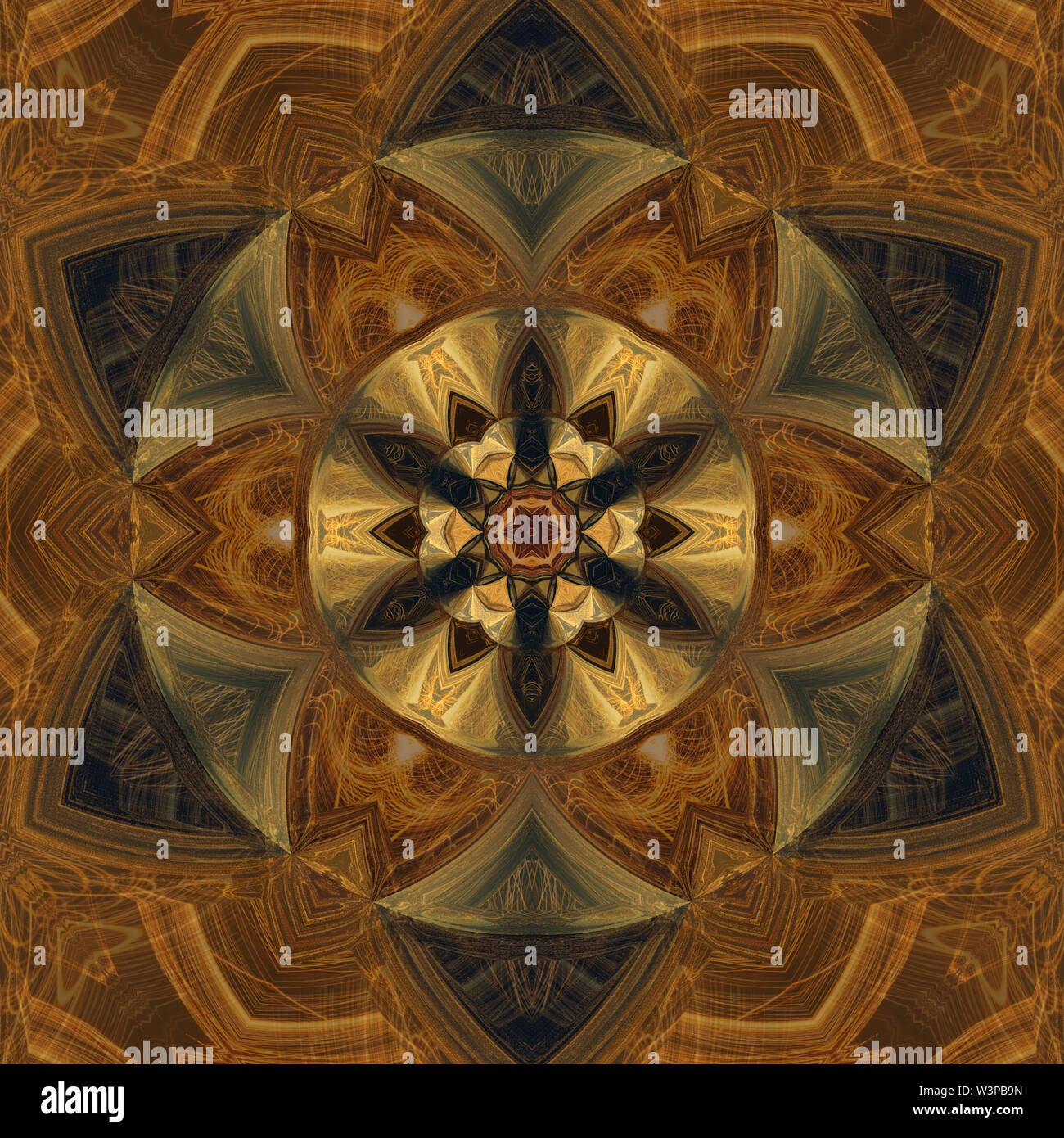 Abstract liquid gold design pattern. Graphic painting in golden color ...