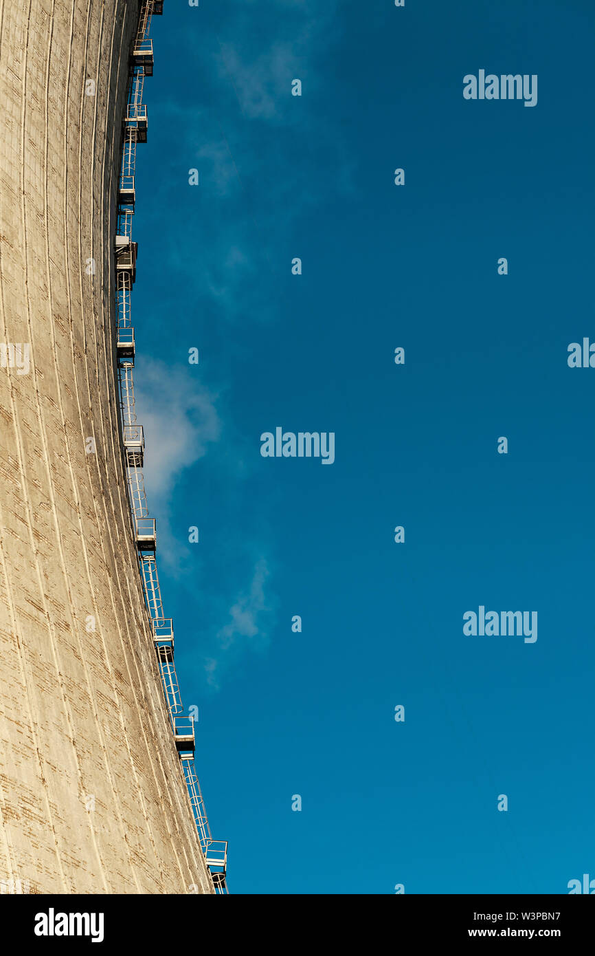 Chimney of cooling tower of nuclear power plant Dukovany Stock Photo ...