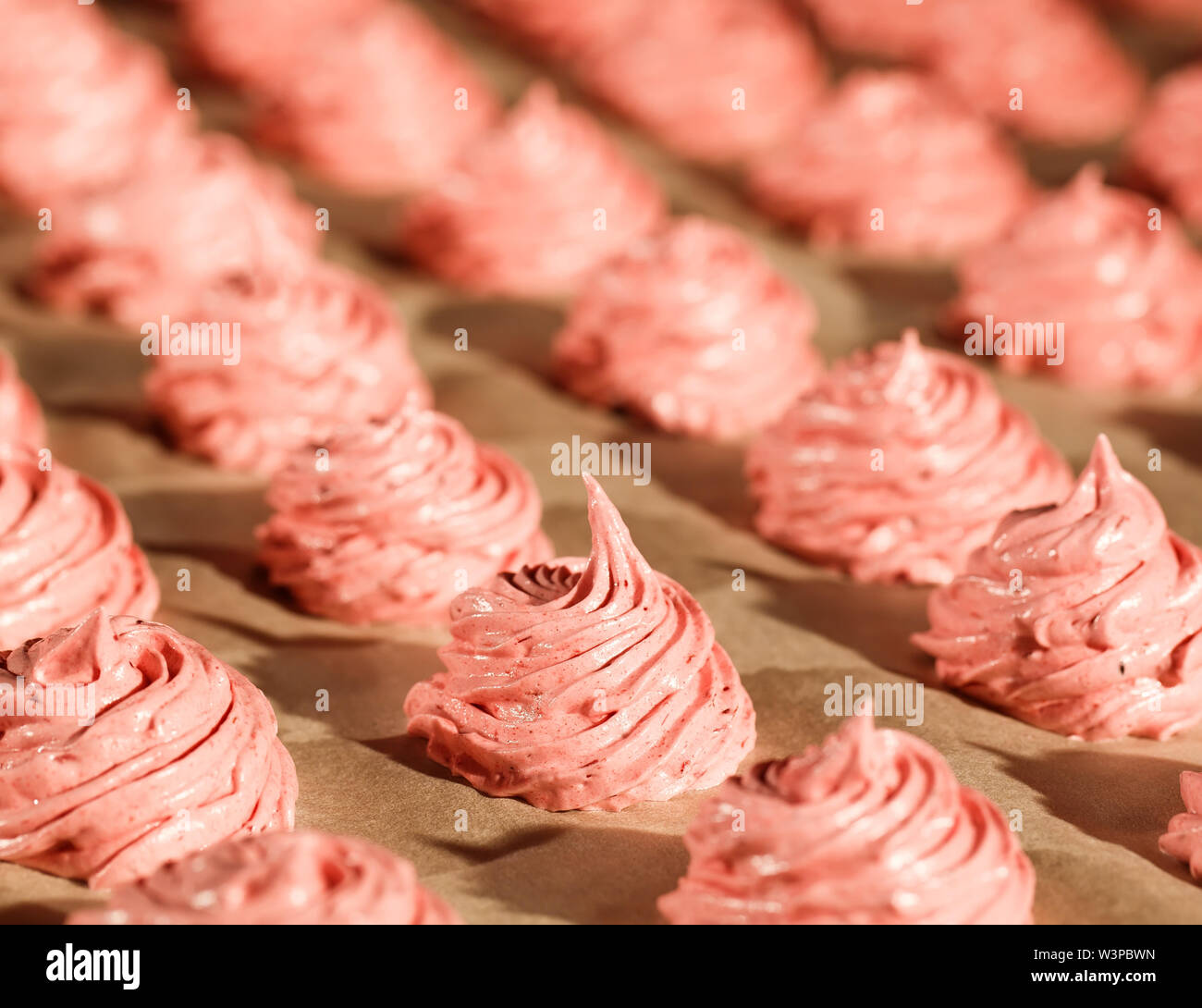 Domestic production of zephyr, sweet treat and dessert Stock Photo - Alamy