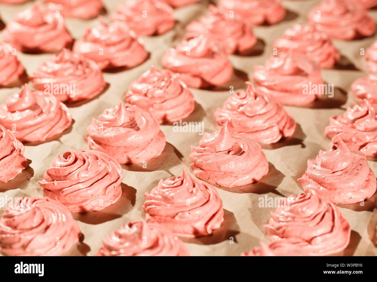 Domestic production of zephyr, sweet treat and dessert Stock Photo - Alamy