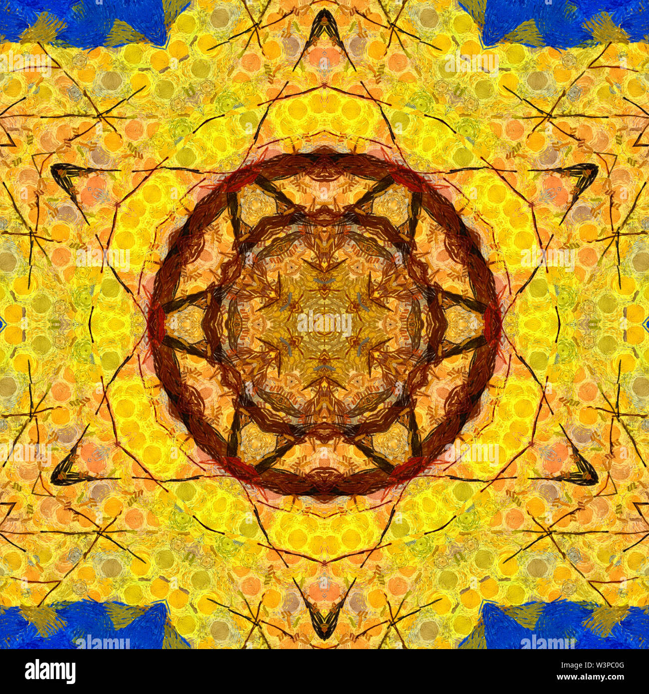 Abstract gold background. Fractal luxury art. Graphic painting golden ...