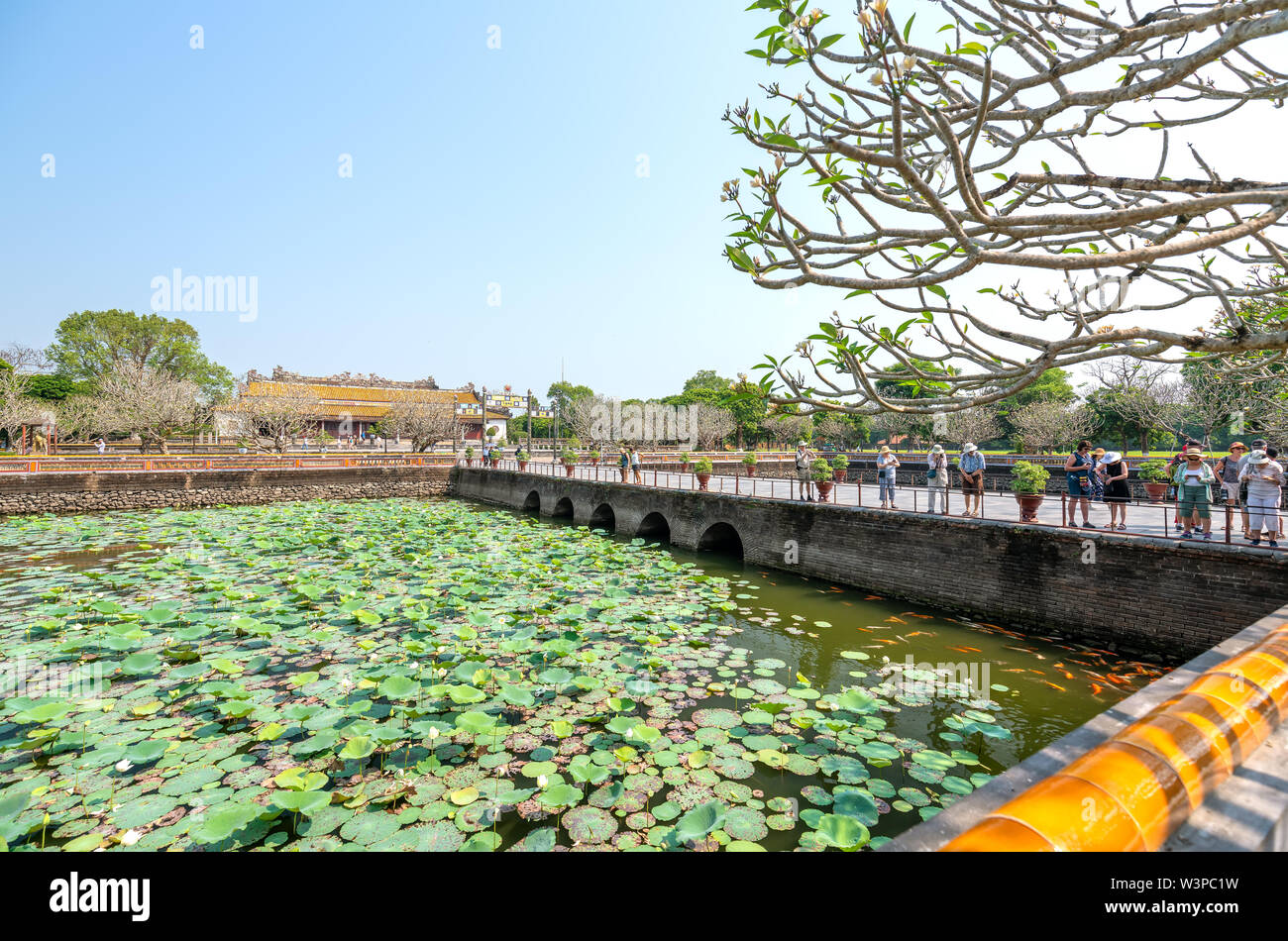 Tourists sightseeing in the imperial Forbidden Citadel. The place that ...