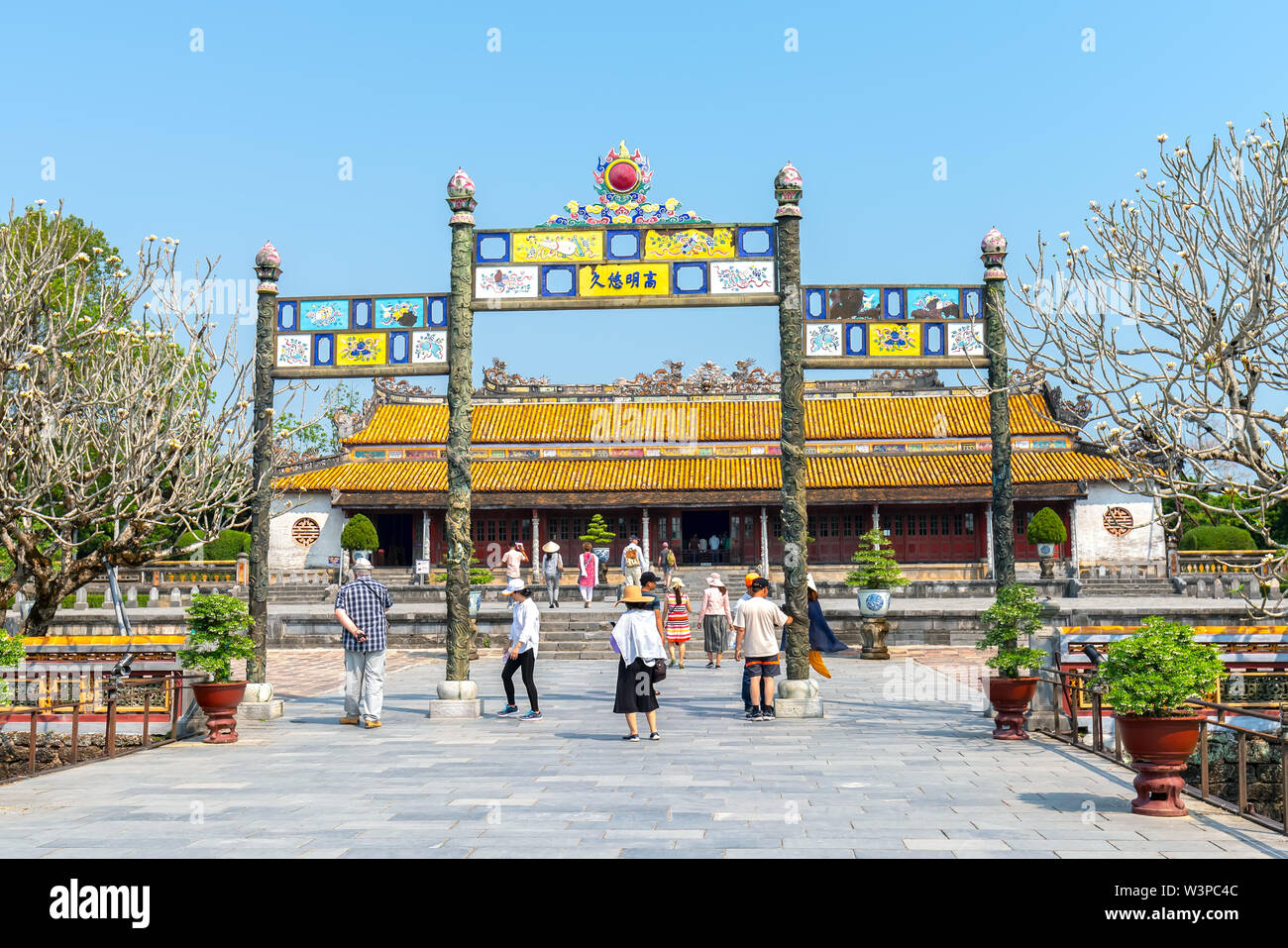 Tourists sightseeing in the imperial Forbidden Citadel. The place that ...
