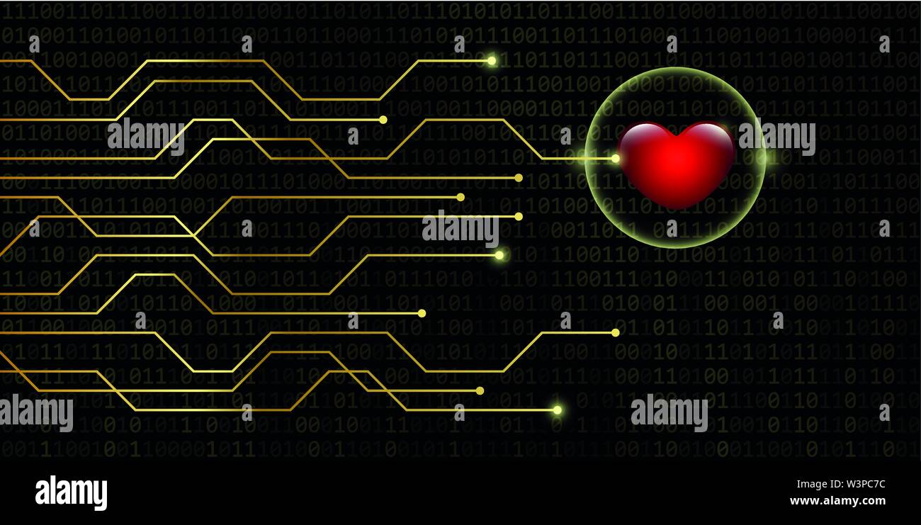Binary heart hi-res stock photography and images - Alamy