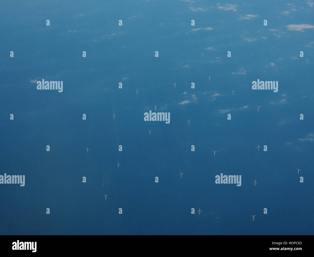 Thanet offshore wind farm by Vattenfall, Kent. Flying back to the UK ...