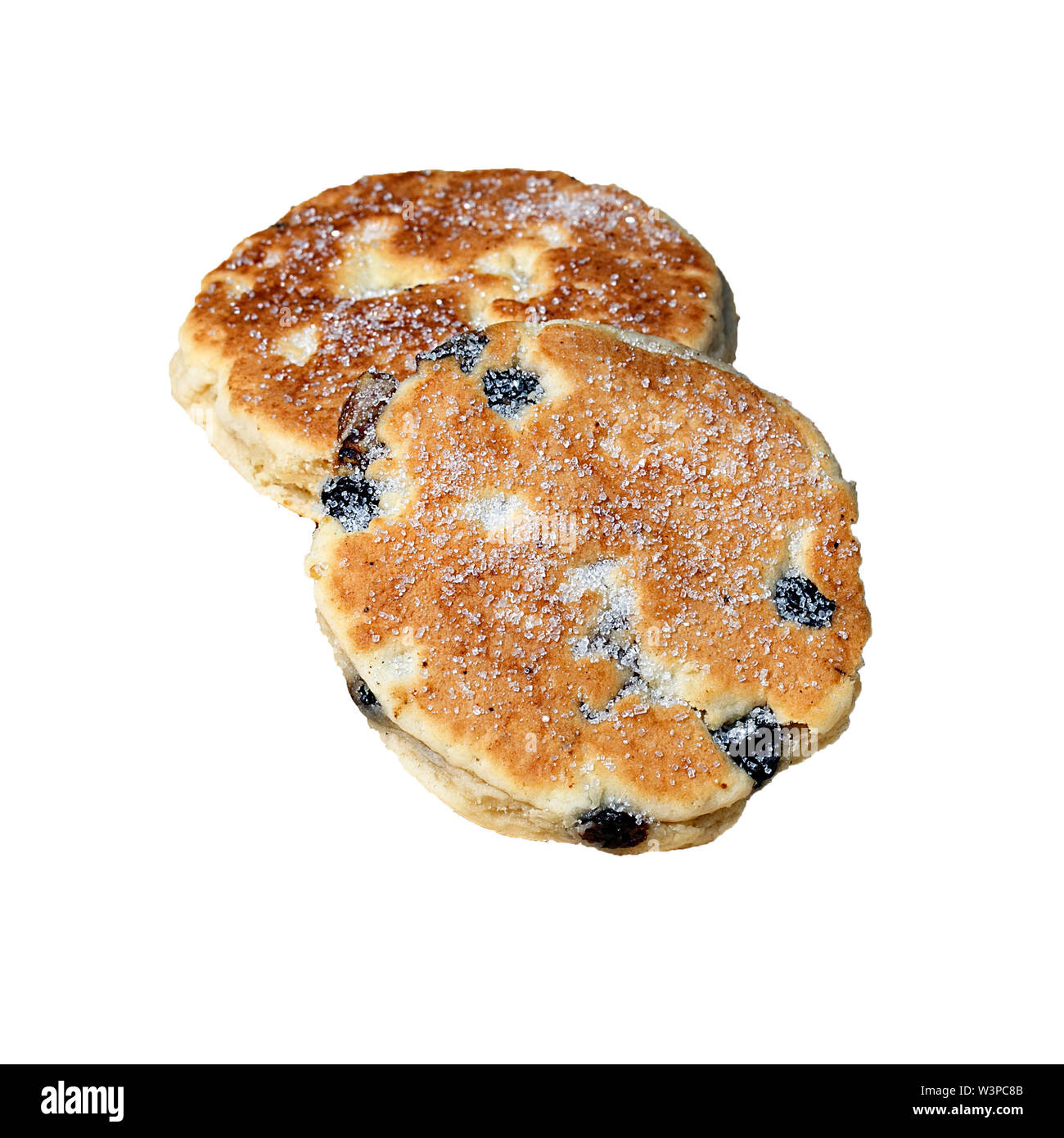 Welsh Cake - two welshcakes isolated on white in a square format ...