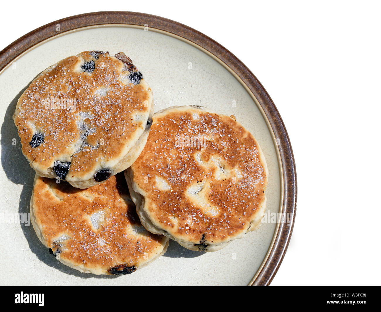 Welsh Cakes on a plate. Welsh cakes are a traditional welsh pastry made ...