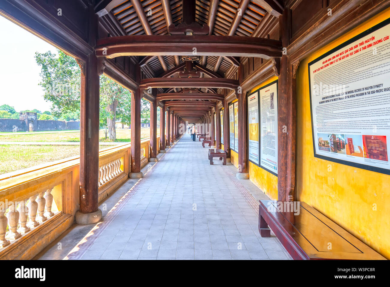 Amazing wooden hallway in the imperial Forbidden Citadel. The place ...