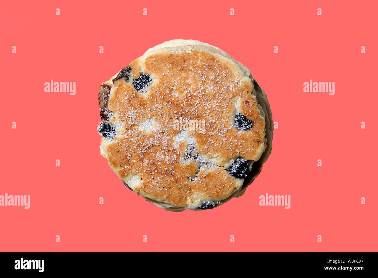 Welsh Cake on a colourful orange background. Welsh cakes are a ...