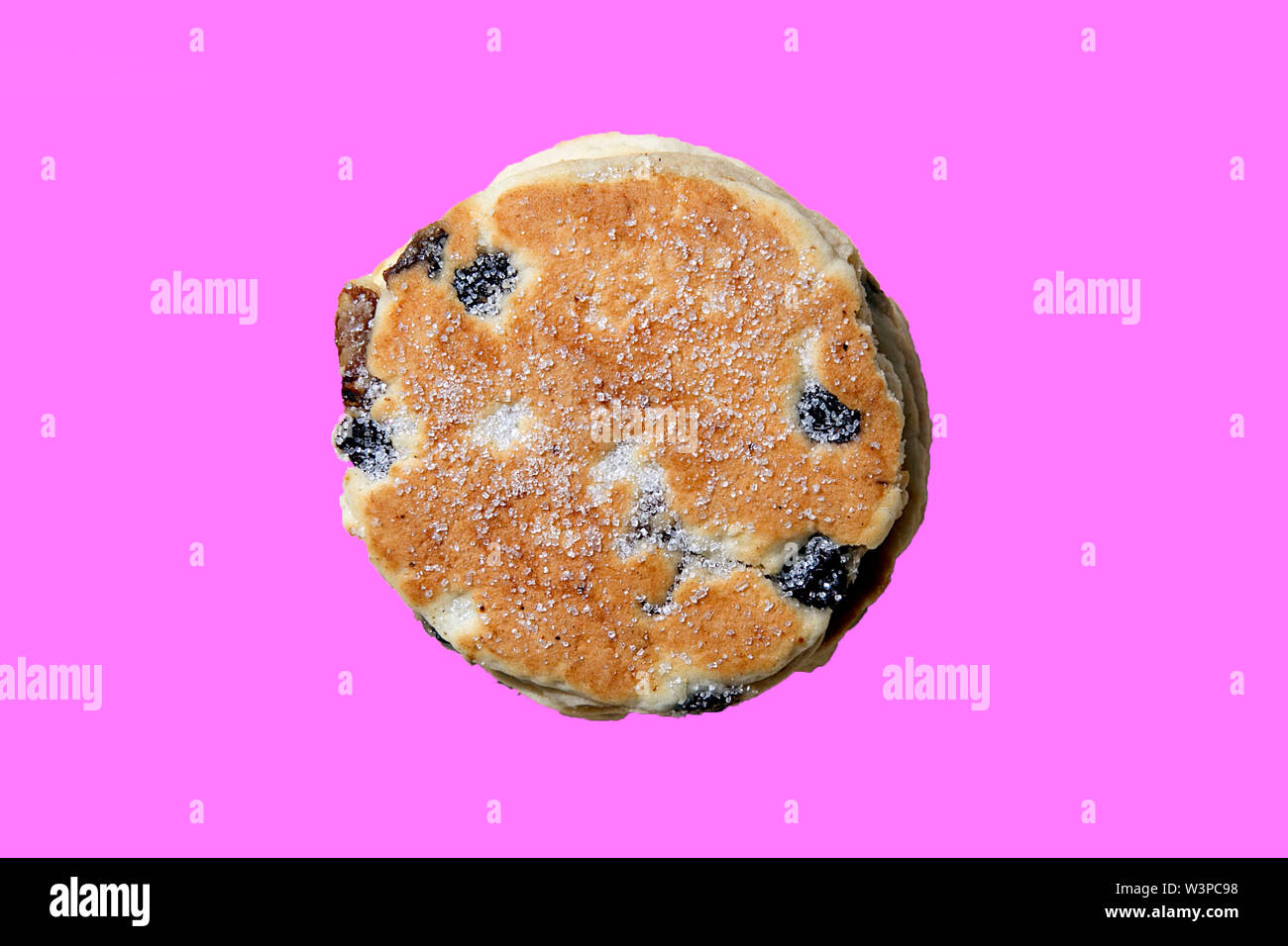 Welsh Cake on a colourful pink background. Welsh cakes are a ...