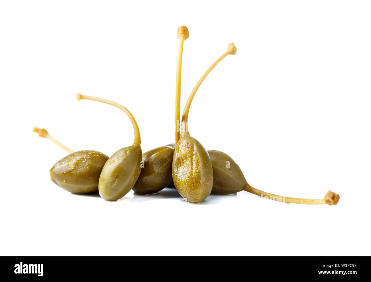 Pickled caper isolated on white background. Capparis pickled flower ...