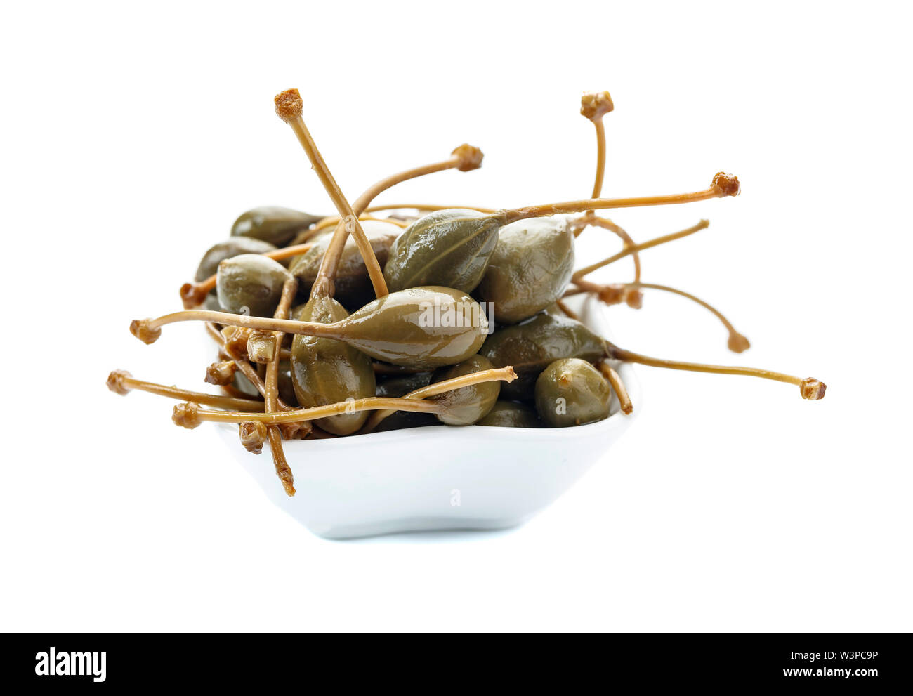 Pickled caper isolated on white background. Capparis pickled flower ...