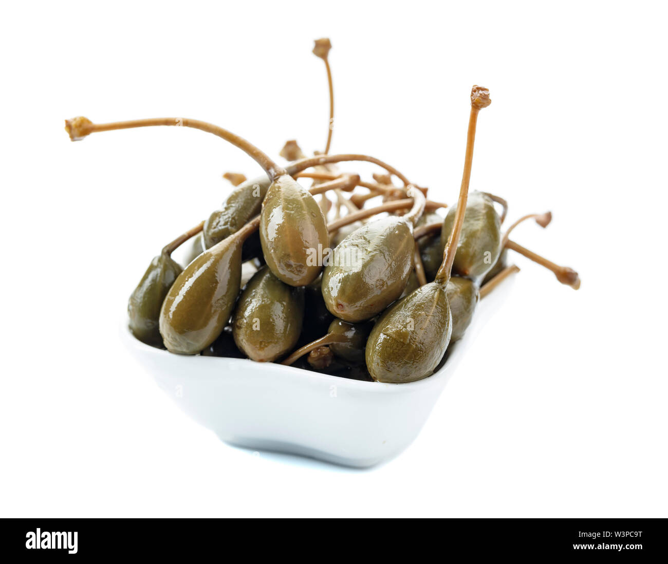 Pickled caper isolated on white background. Capparis pickled flower ...