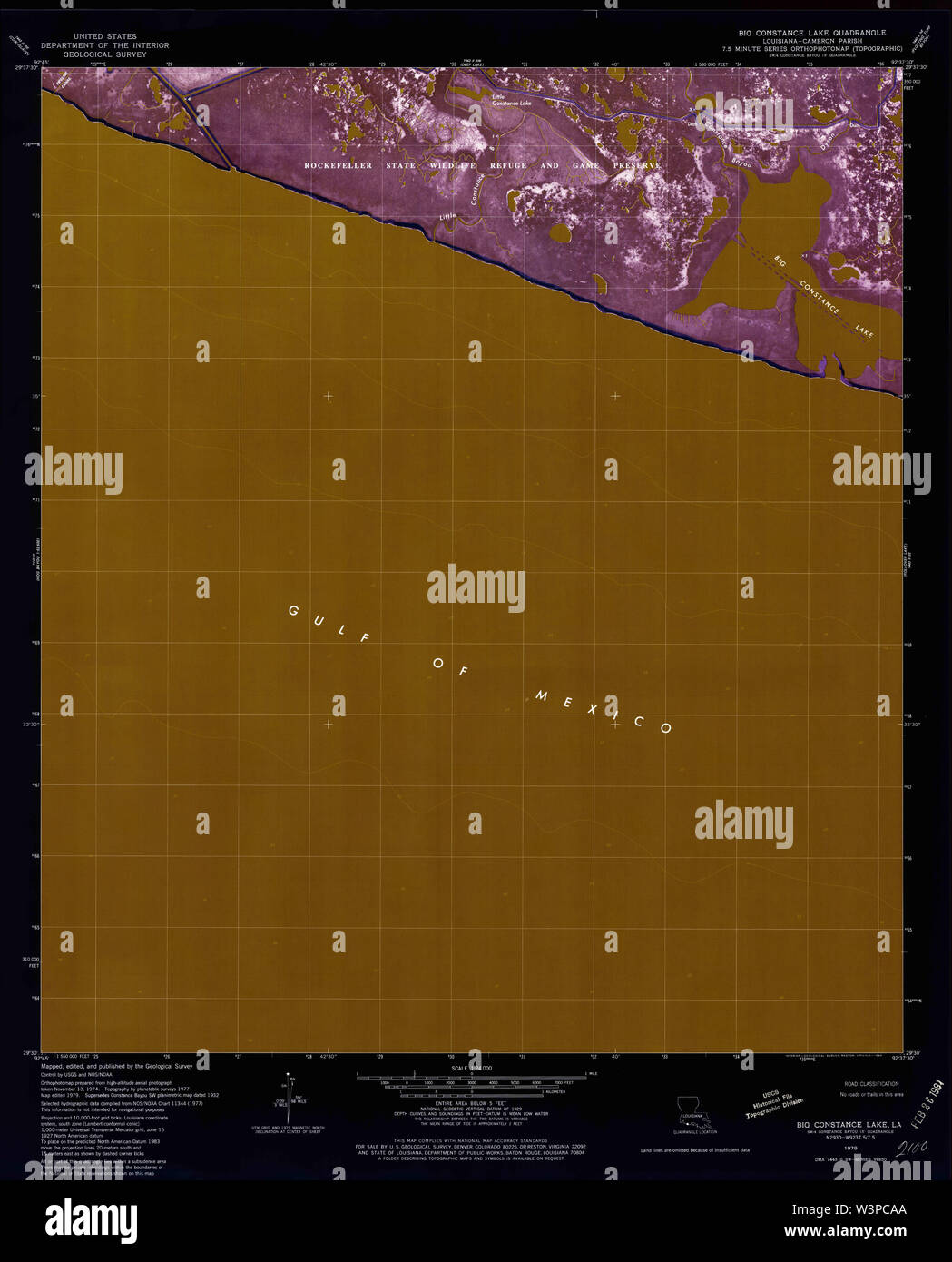 USGS TOPO Map Louisiana LA Big Constance Lake 331453 1979 24000 ...