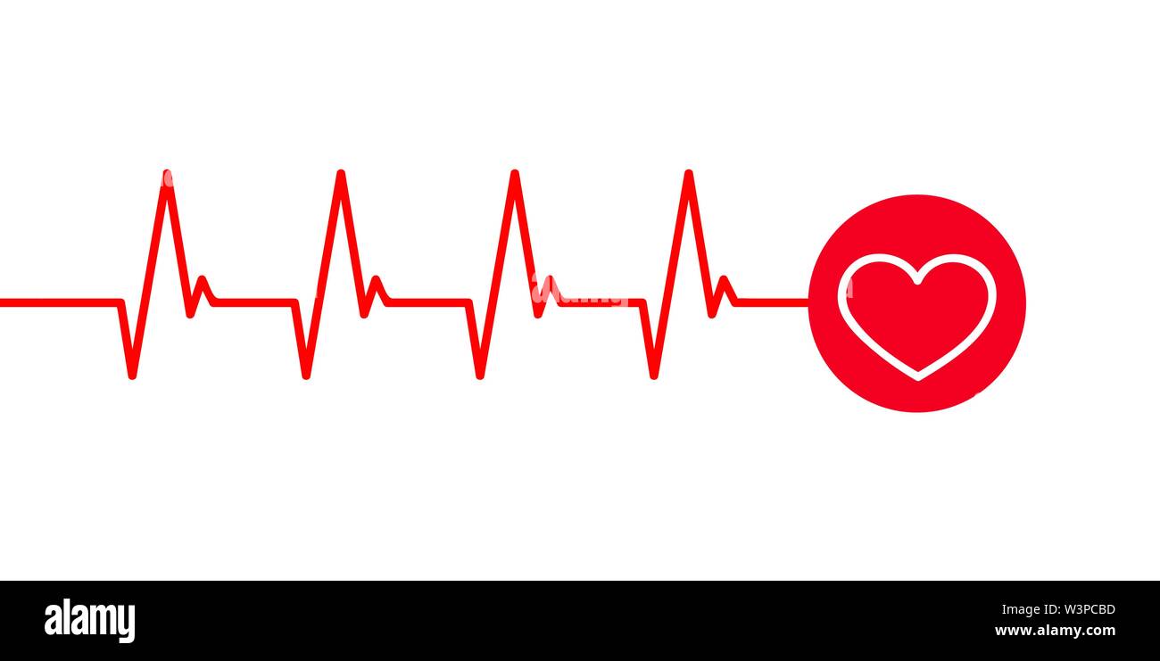 heartbeat cardiography simple graphic isolated on white vector ...