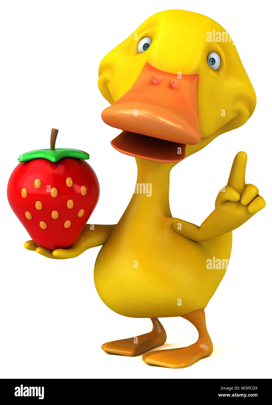 Fun duck - 3D Illustration Stock Photo - Alamy