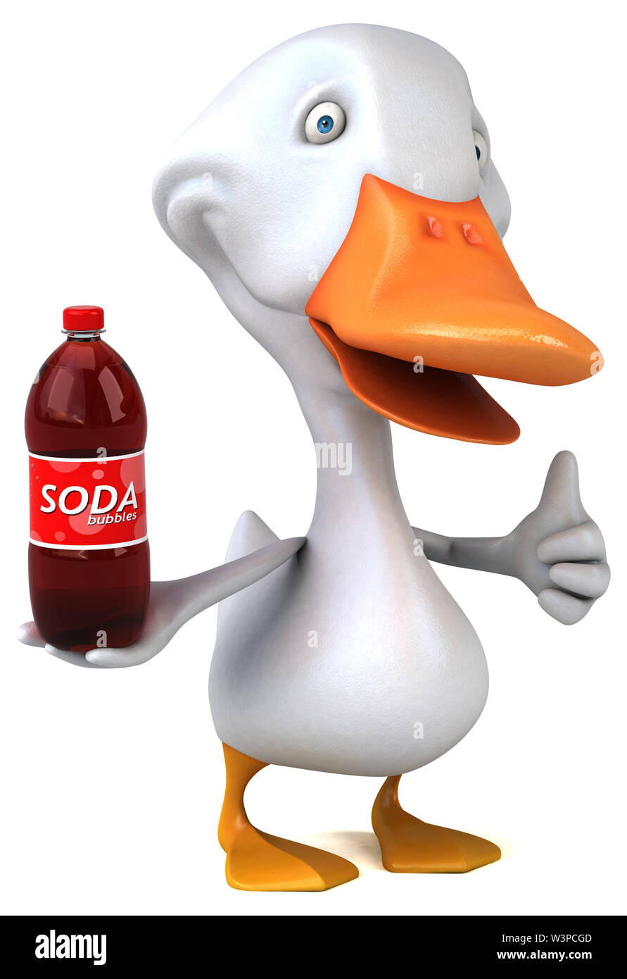 Fun duck - 3D Illustration Stock Photo - Alamy