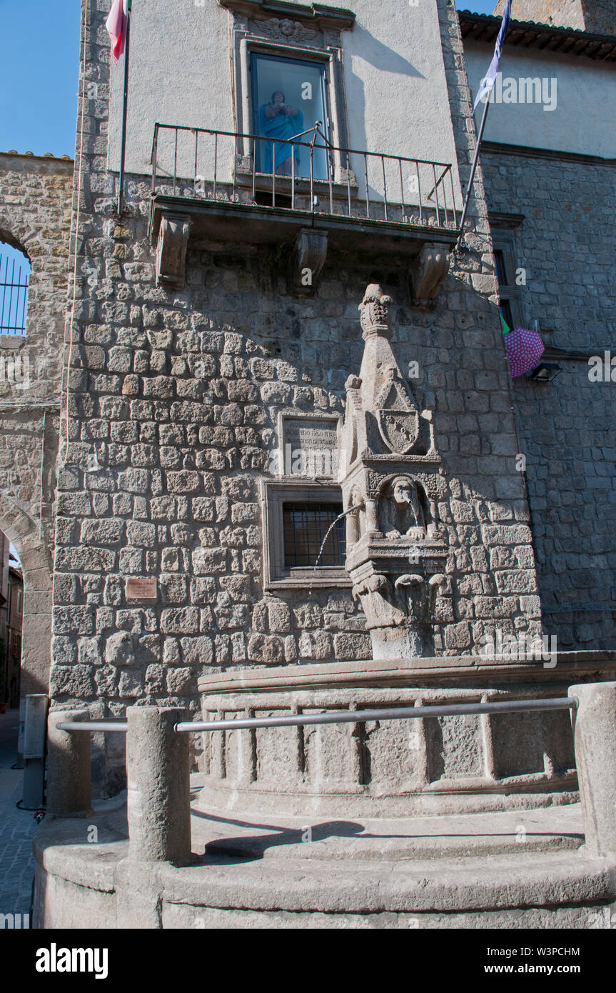 Europe, Italy, Lazio, Vitorchiano, the spindle fountain Stock Photo - Alamy