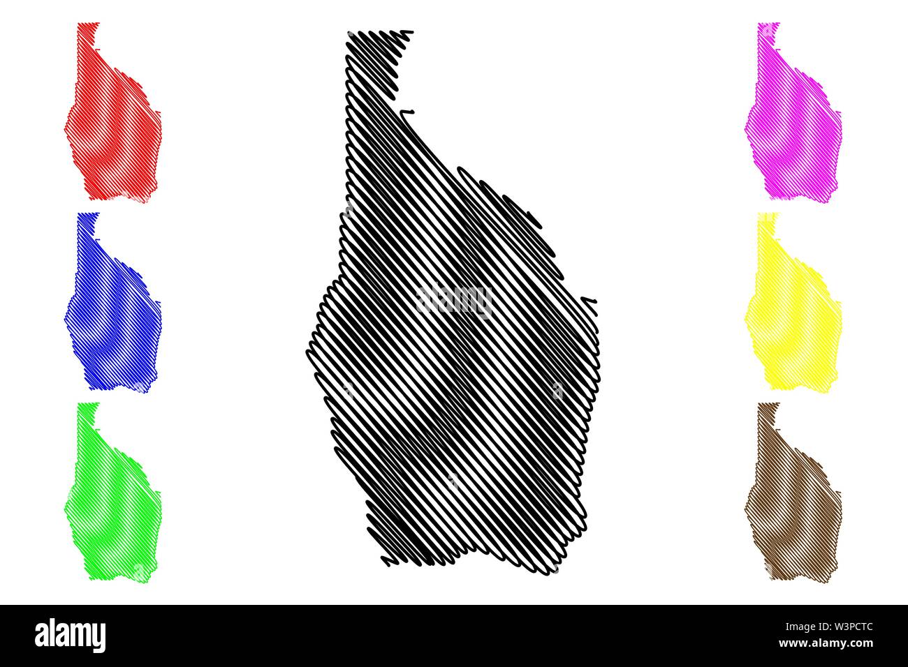 Tahoua Region (Regions of Niger, Republic of the Niger) map vector ...