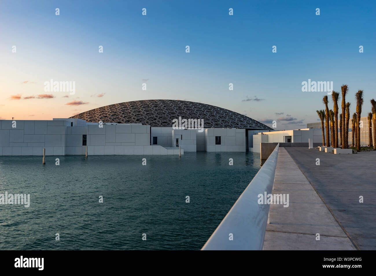 Louvre, Abu Dhabi, United Arab Emirates - Dec.29, 2017: the famous ...