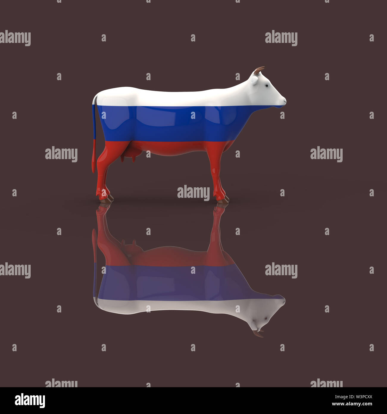 Cow concept - 3D Illustration Stock Photo - Alamy