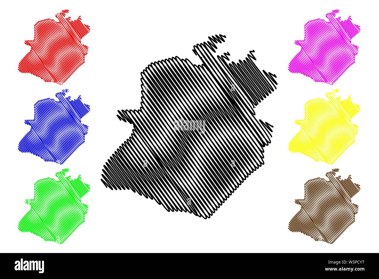 Bamako Region (Regions of Mali, Republic of Mali) map vector ...