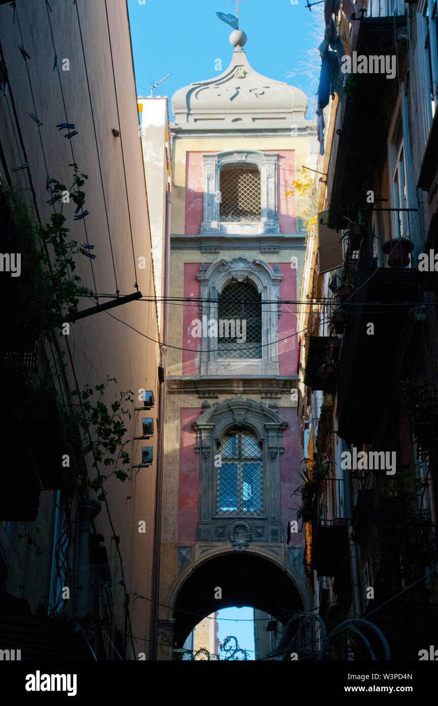 Europe, Italy, Campania, Naples, San Gregorio Armeno street Stock Photo ...