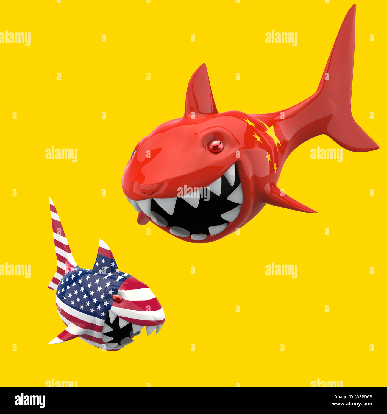 Shark concept - 3D Illustration Stock Photo - Alamy