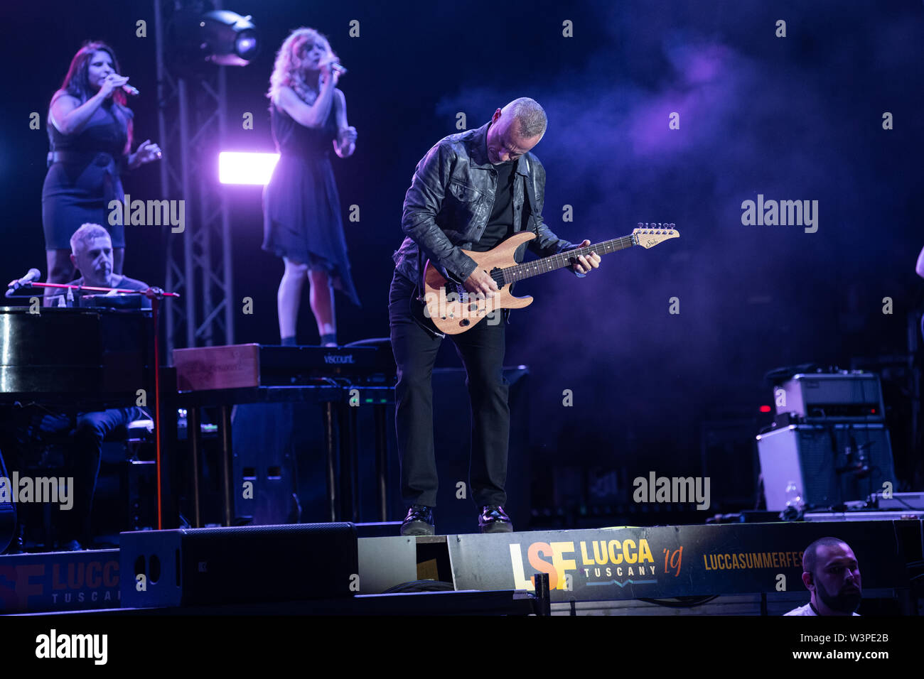 LUCCA, ITALY - JULY 16, 2019: The italian singer Eros Ramazzotti ...