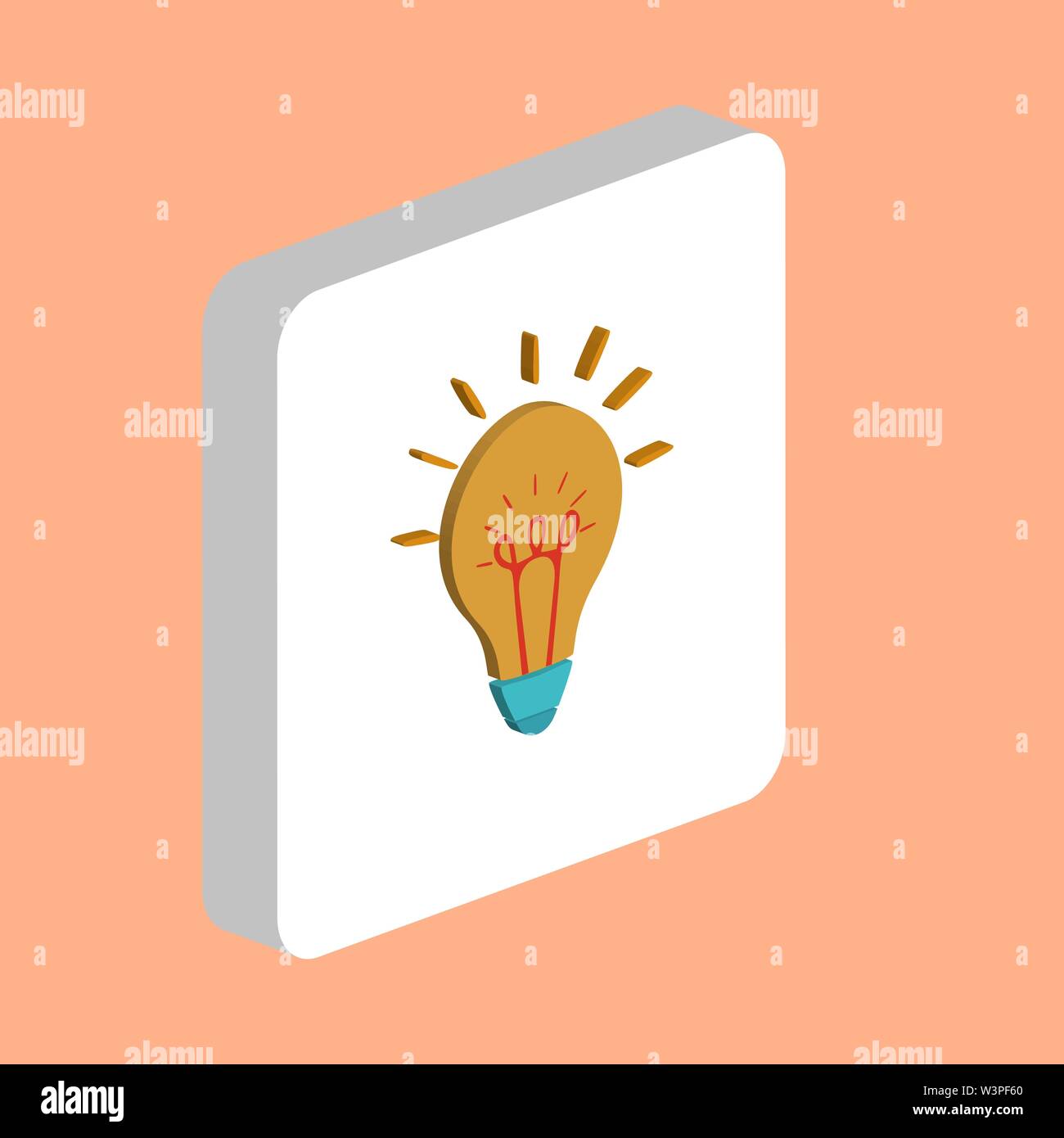 3d illustration light bulb template hi-res stock photography and images ...