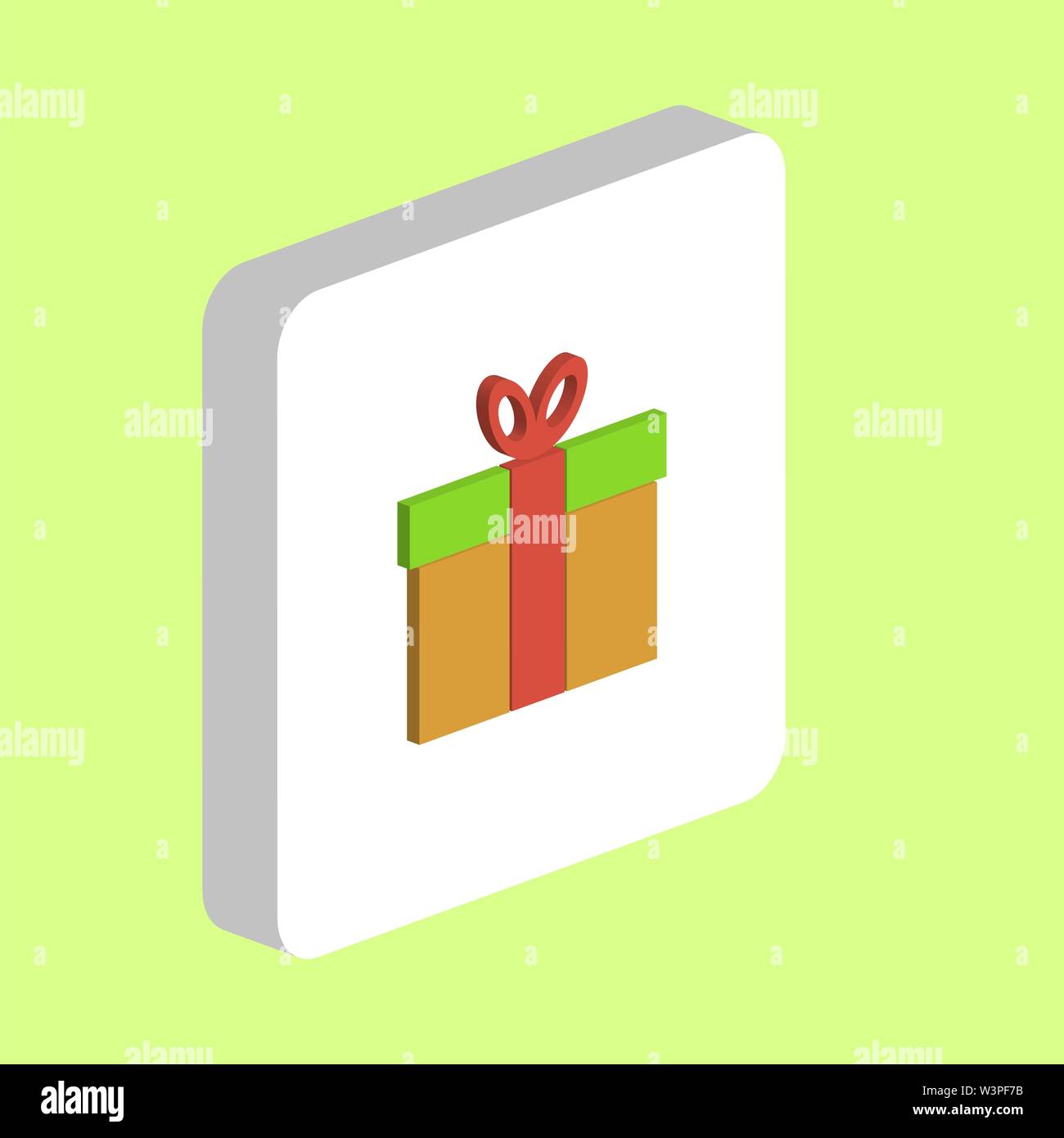 Gift Box Simple vector icon. Illustration symbol design template for ...