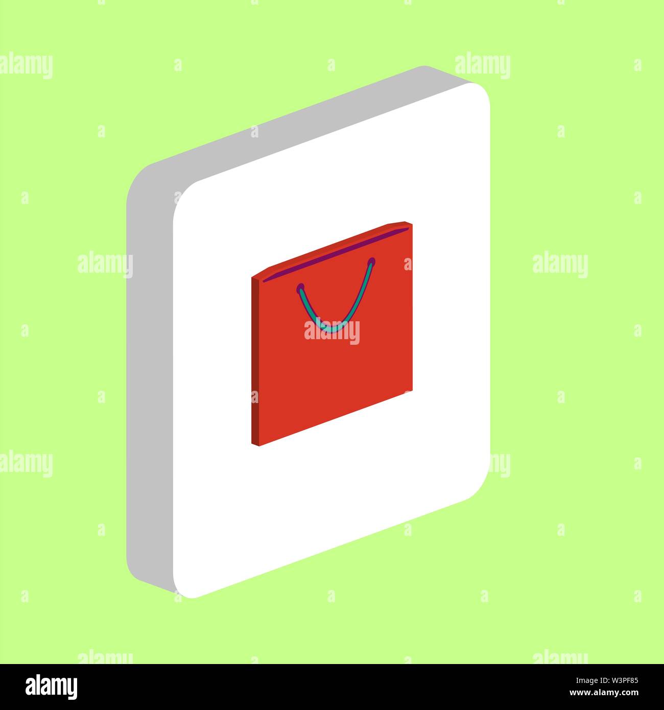 Shopping Bag Simple vector icon. Illustration symbol design template ...