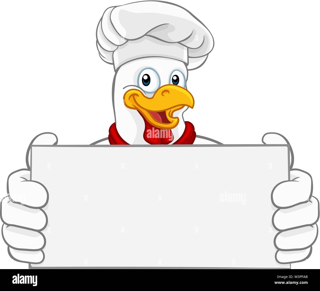 Chicken Chef Cartoon Rooster Cockerel Mascot Sign Stock Vector Image ...