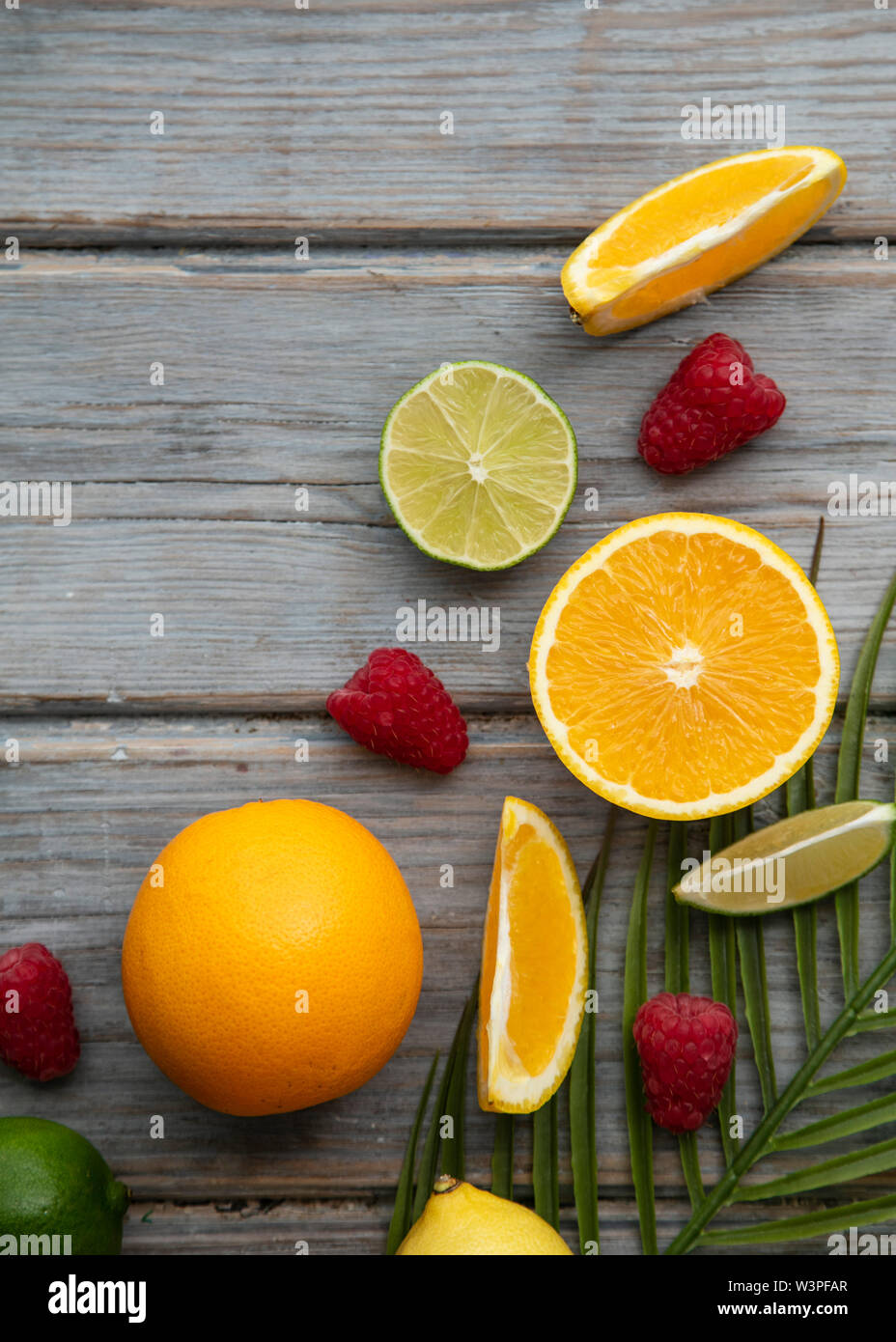 Healthy fresh fruits background with orange hi-res stock photography ...