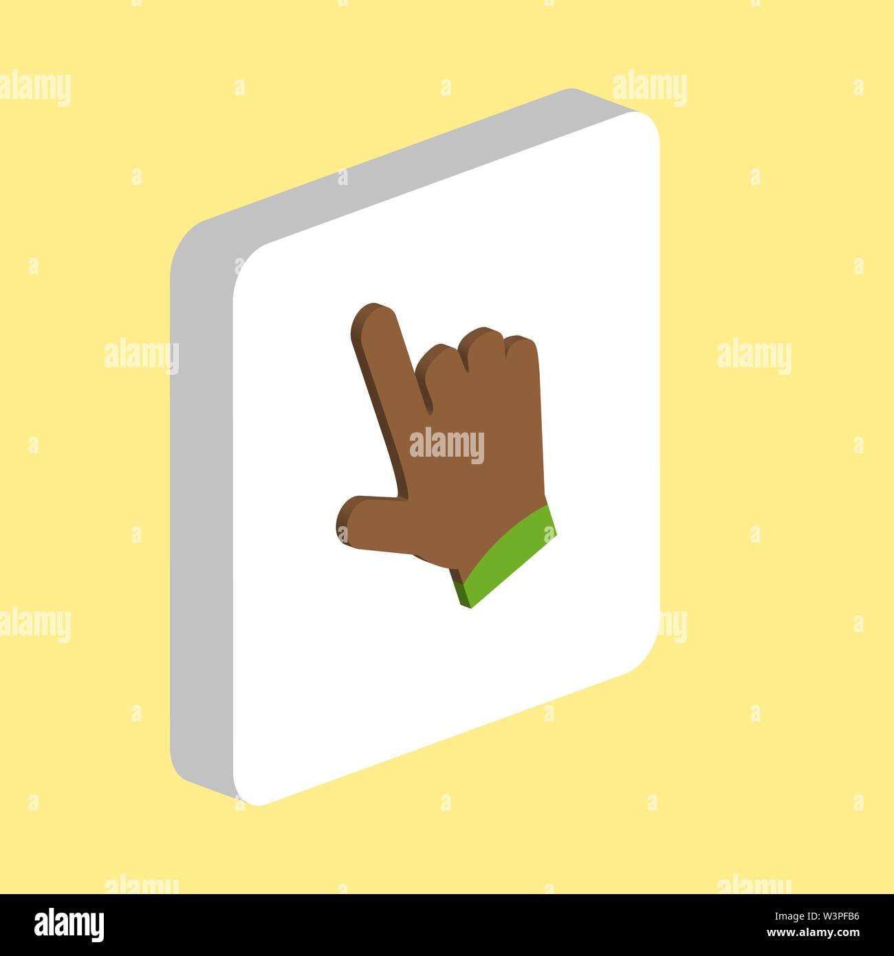 Hand Cursor Simple vector icon. Illustration symbol design template for ...