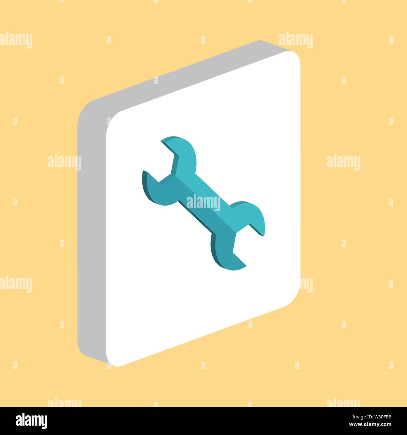 Spanner, Wrench Simple vector icon. Illustration symbol design template ...