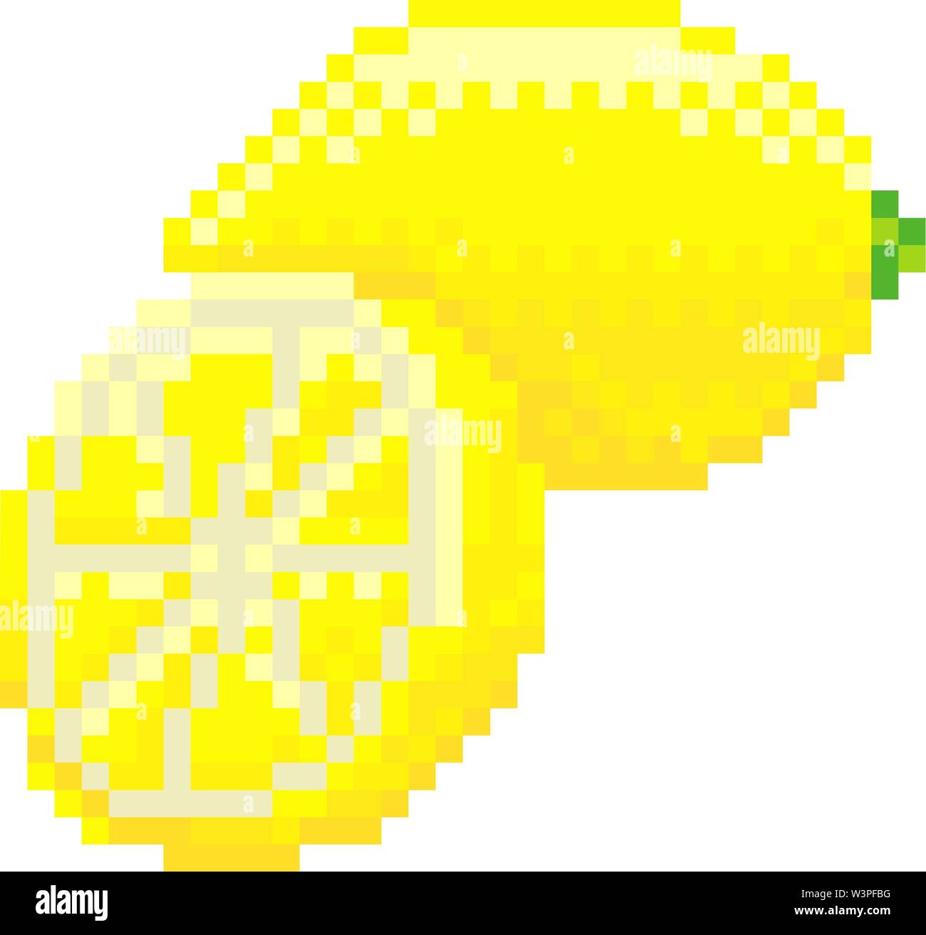 Lemon Pixel Art 8 Bit Video Game Fruit Icon Stock Vector Image & Art - Alamy