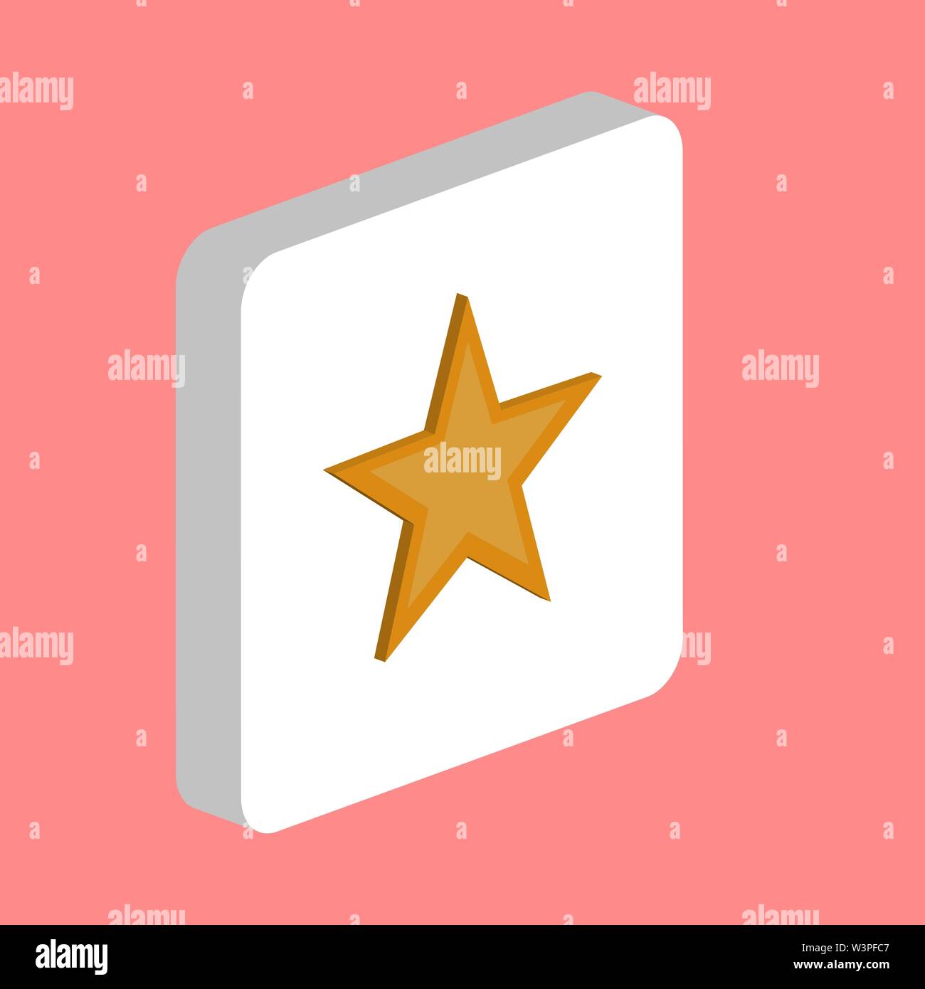 Clasic Gold Star Simple vector icon. Illustration symbol design ...