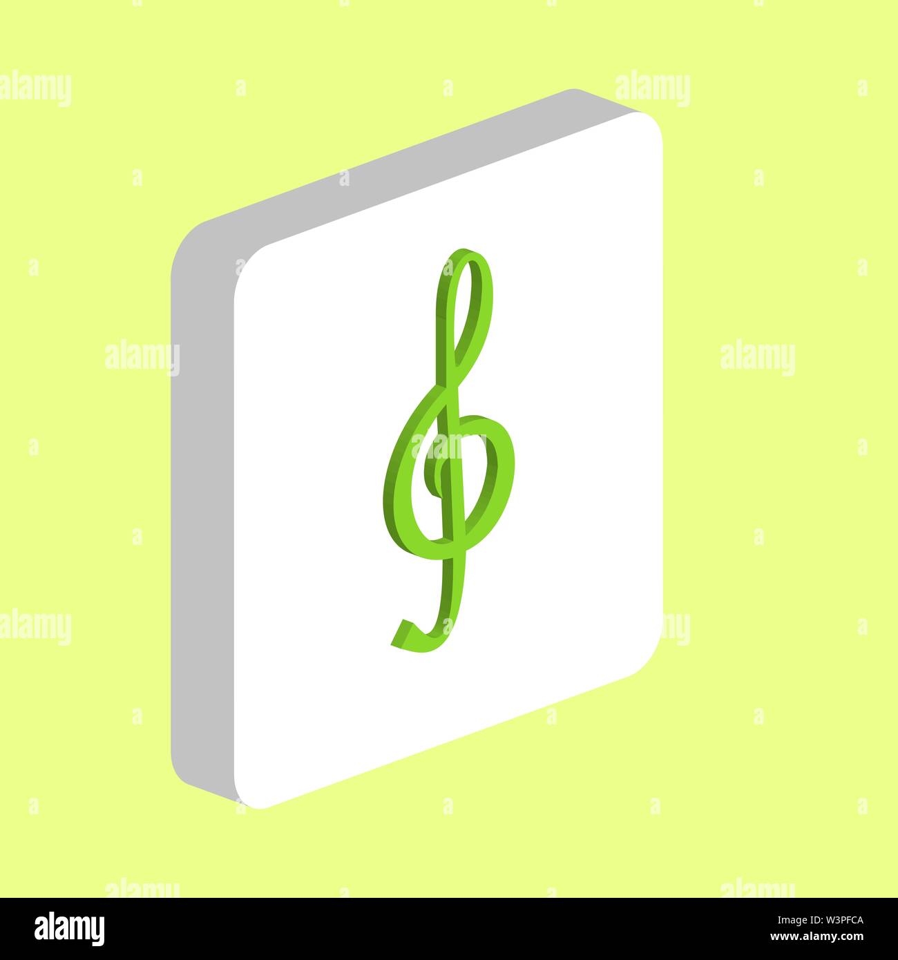 Music Clef Simple vector icon. Illustration symbol design template for ...