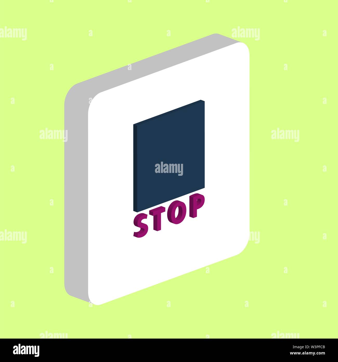 Music Stop linear button Simple vector icon Illustration symbol design ...