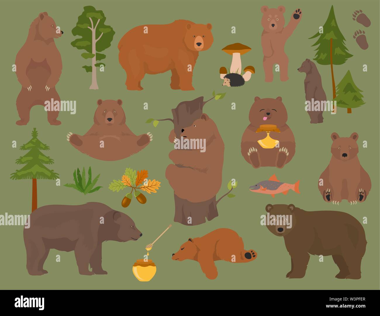 Forest collection vector Stock Vector Images - Alamy