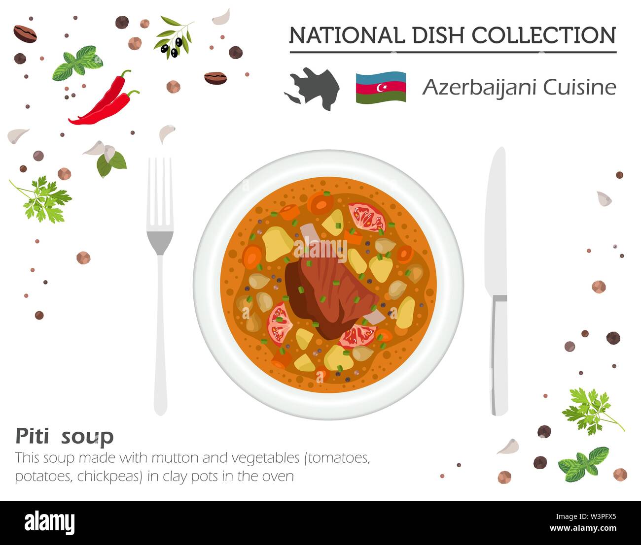 Caucasus cuisine Stock Vector Images - Alamy