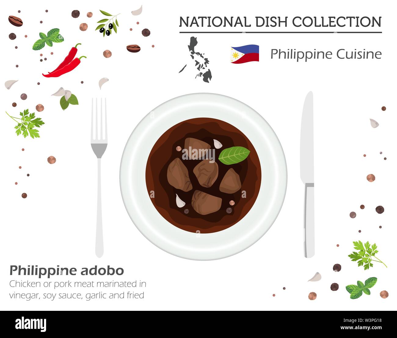 Philippine adobo Stock Vector Images - Alamy