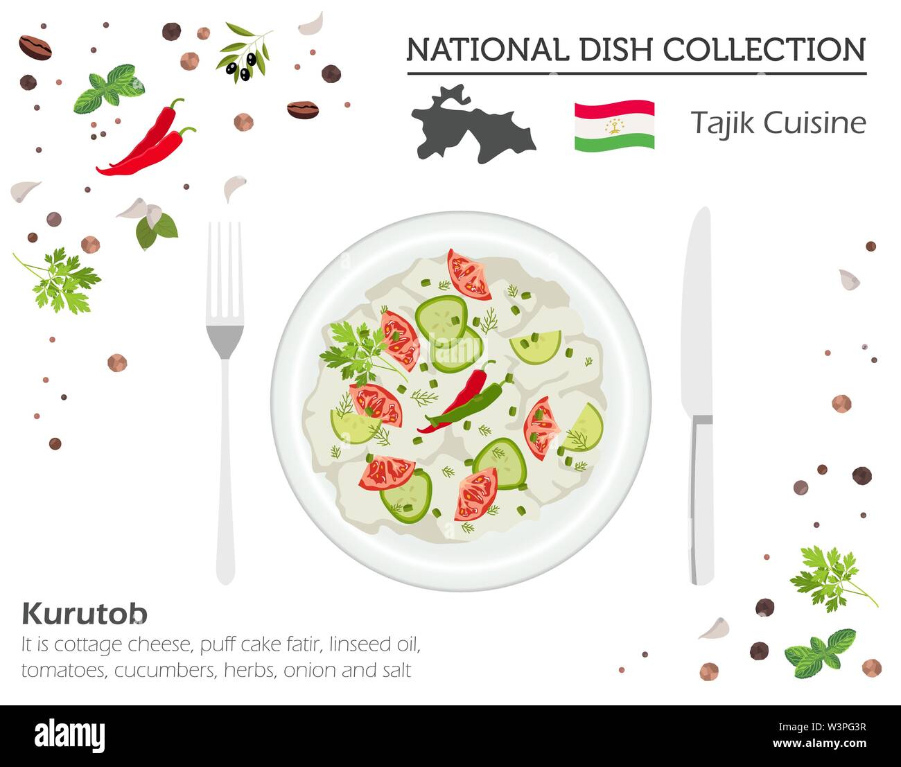 Tajik cuisine Stock Vector Images - Alamy