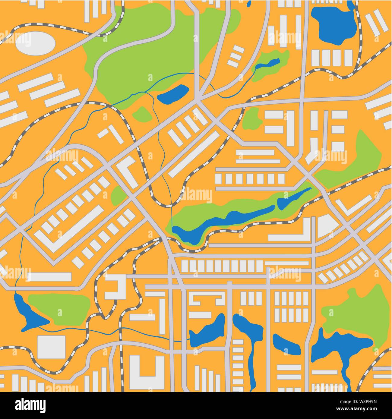 City map seamless pattern. Vector illustration Stock Vector Image & Art ...